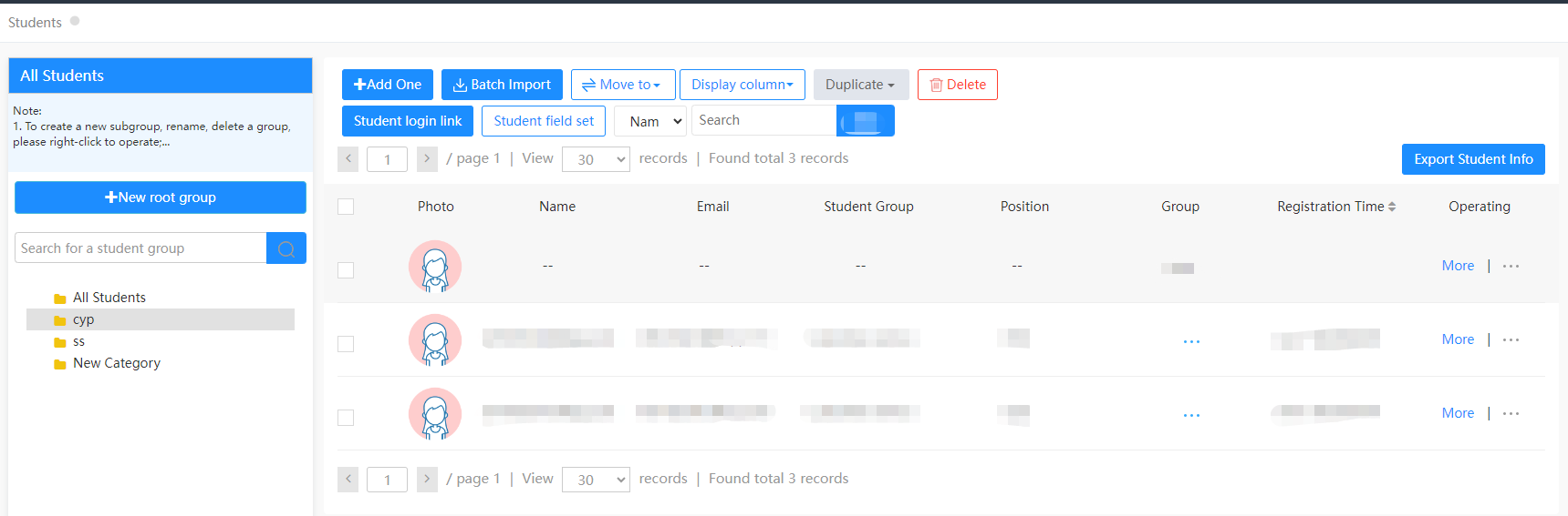 Effective Student Management in Online Training: Supporting Student ...